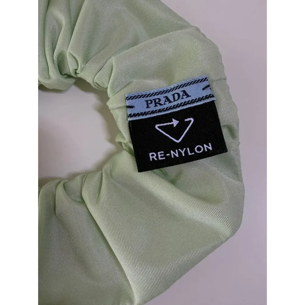 Prada | Accessories | New Prada Hair Scrunchie Renylon New Green ...